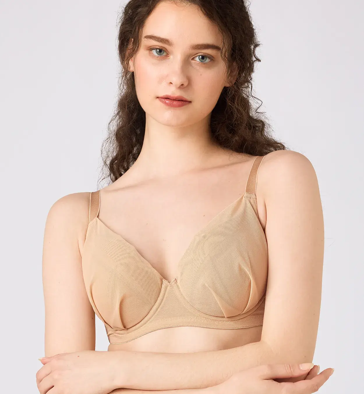 小さくしたいブラ 無理なく着やせ645 ブラジャー(パッドなし) TR645 WHP 3/4カップ